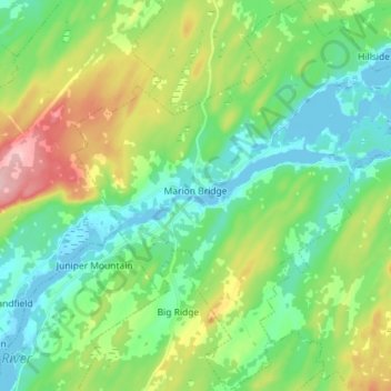 Marion Bridge topographic map, elevation, terrain