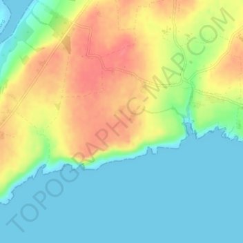 Coolum topographic map, elevation, terrain