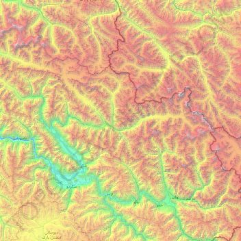 Shigar District topographic map, elevation, terrain