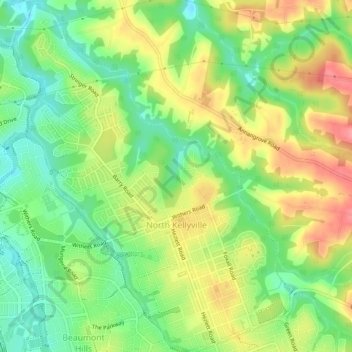 North Kellyville topographic map, elevation, terrain
