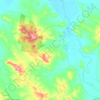 Pratten topographic map, elevation, terrain