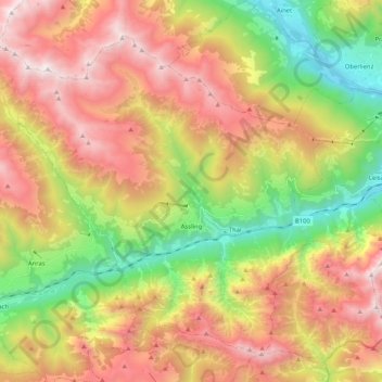 Gemeinde Assling topographic map, elevation, terrain