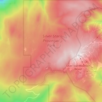 Silver Star Provincial Park topographic map, elevation, terrain