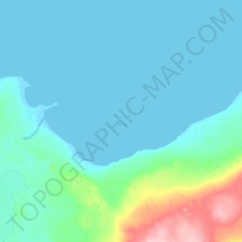 Triton Bay topographic map, elevation, terrain