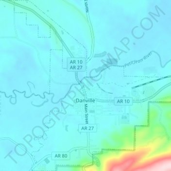 Danville topographic map, elevation, terrain