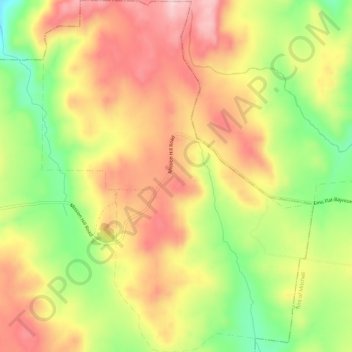Baynton East topographic map, elevation, terrain