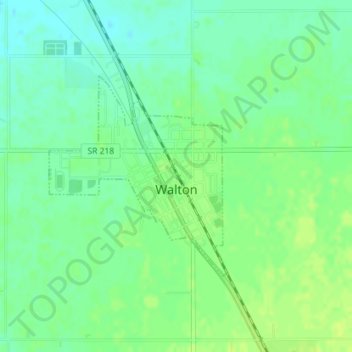 Walton topographic map, elevation, terrain
