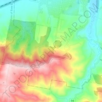 Moe South topographic map, elevation, terrain