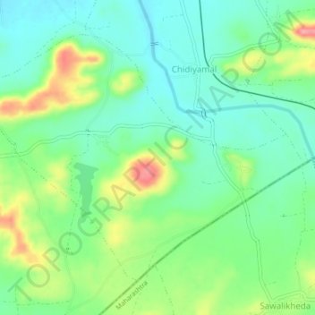 Kalar topographic map, elevation, terrain