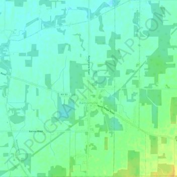 Ransomville topographic map, elevation, terrain
