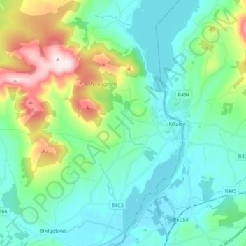 Killaloe topographic map, elevation, terrain