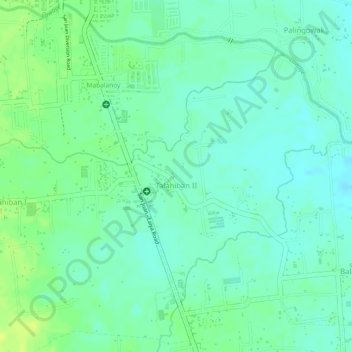 Talahiban II topographic map, elevation, terrain