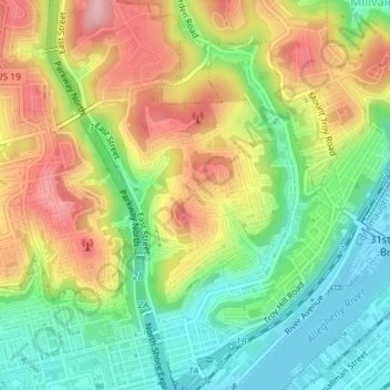 Spring Hill-City View topographic map, elevation, terrain