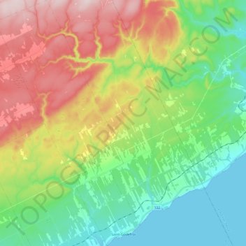 Saint-Godefroi topographic map, elevation, terrain