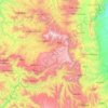 Ethiopian Highlands topographic map, elevation, terrain