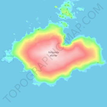 Nelson Island topographic map, elevation, terrain