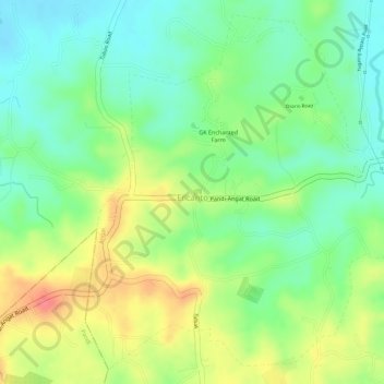 Encanto topographic map, elevation, terrain