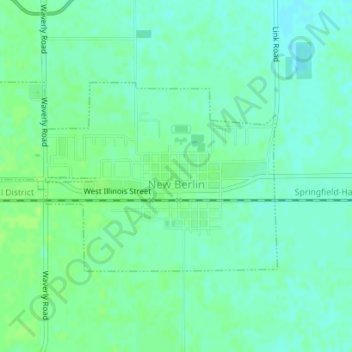 New Berlin topographic map, elevation, terrain