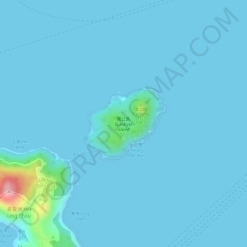 Sunshine Island topographic map, elevation, terrain