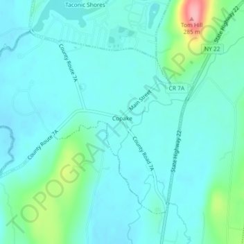 Hamlet of Copake topographic map, elevation, terrain