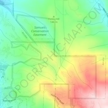 Arcata Community Forest topographic map, elevation, terrain