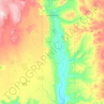 Municipio de Las Coloradas topographic map, elevation, terrain