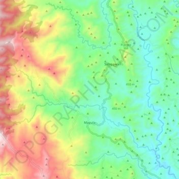 Mapula topographic map, elevation, terrain