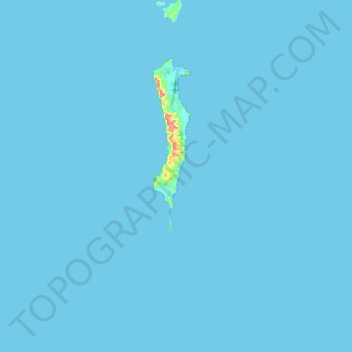 Coco Islands topographic map, elevation, terrain