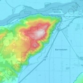 Sumas Mountain Regional Park topographic map, elevation, terrain