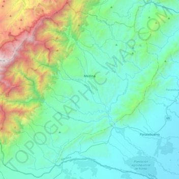 Medina topographic map, elevation, terrain