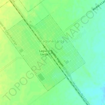 Laguna Larga topographic map, elevation, terrain