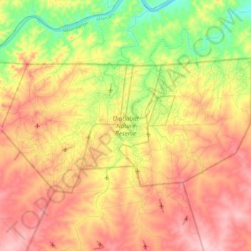 Umbabat Nature Reserve topographic map, elevation, terrain