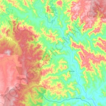 Linville topographic map, elevation, terrain