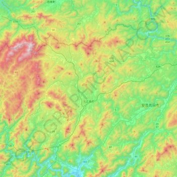 KIta Hiroshima topographic map, elevation, terrain