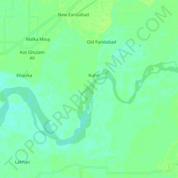 Ravi River topographic map, elevation, terrain