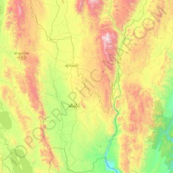 Hsi Hseng Township topographic map, elevation, terrain