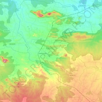 Katkamsandi topographic map, elevation, terrain