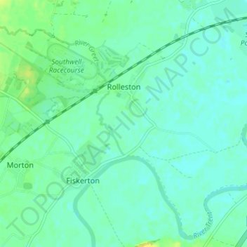 Rolleston CP topographic map, elevation, terrain
