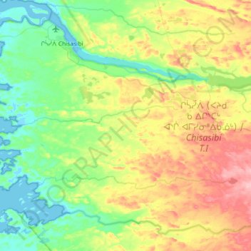 Chisasibi (Land) topographic map, elevation, terrain