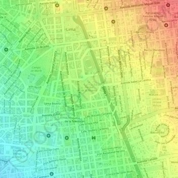 Parque de la Reserva topographic map, elevation, terrain