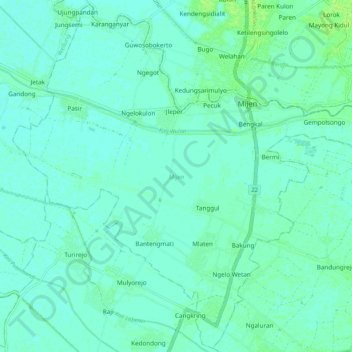 Mijen topographic map, elevation, terrain