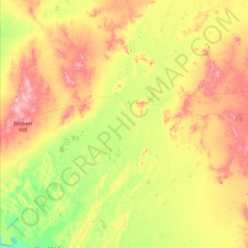 Darling River topographic map, elevation, terrain