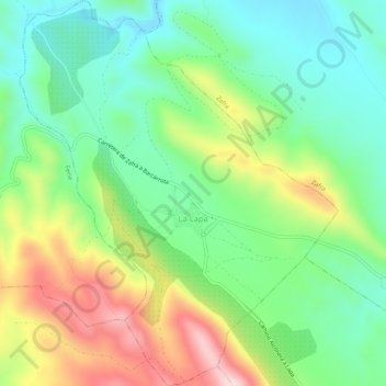 La Lapa topographic map, elevation, terrain