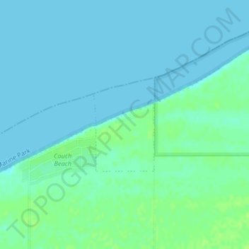 Couch Beach topographic map, elevation, terrain