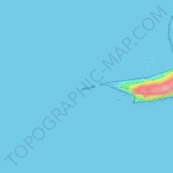 The Needles topographic map, elevation, terrain
