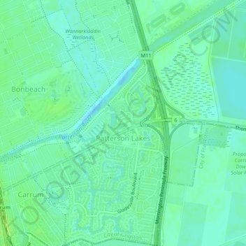 Patterson Lakes topographic map, elevation, terrain