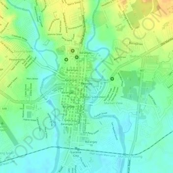 Barangay 4 topographic map, elevation, terrain