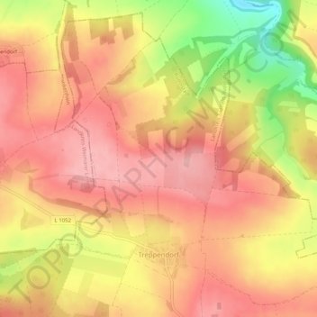 Treppendorf topographic map, elevation, terrain