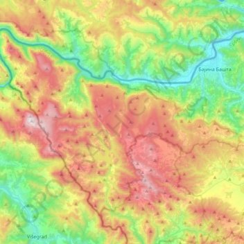 Tara National Park topographic map, elevation, terrain