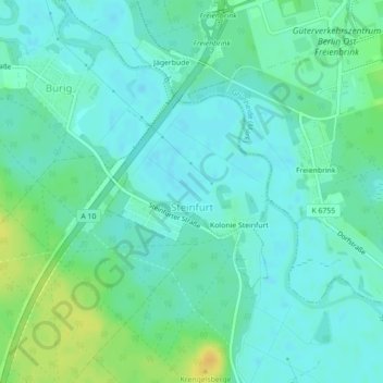 Steinfurt topographic map, elevation, terrain